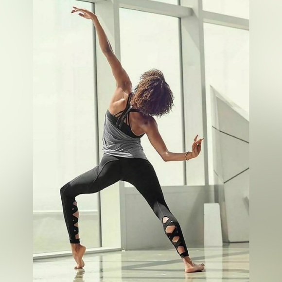 Athleta | Pants & Jumpsuits | Athleta Black High Rise Cut Out Tight ...